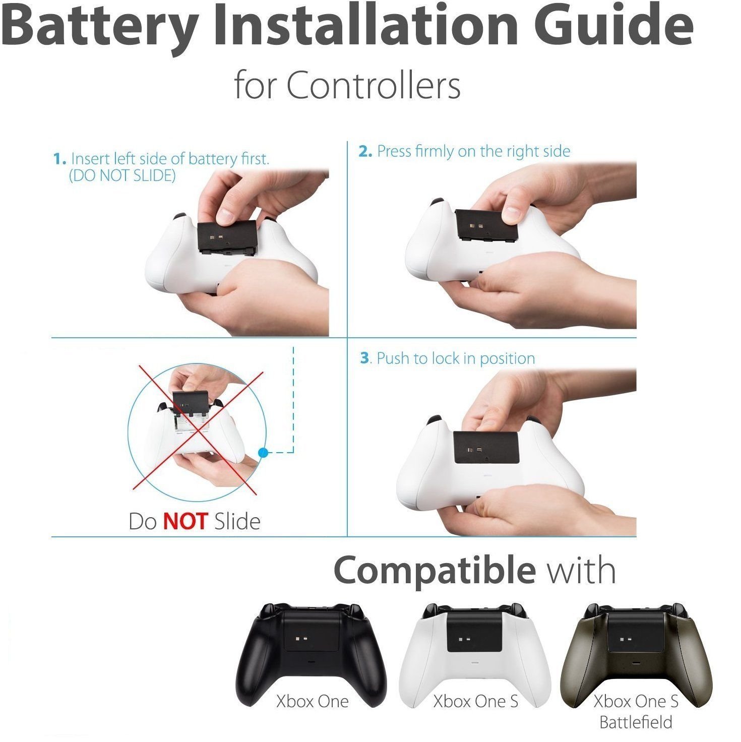 Xbox One /X / S Wireless Controller Charger Dock Dual Charging Port +2 ...