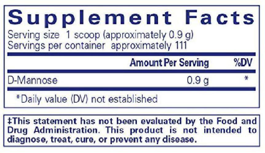 Pure Encapsulations d-Mannose Powder Hypoallergenic Supplement for ...