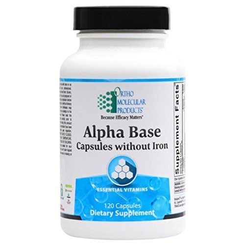 Ortho Molecular - Alpha Base Capsules without Iron - 120 Capsules