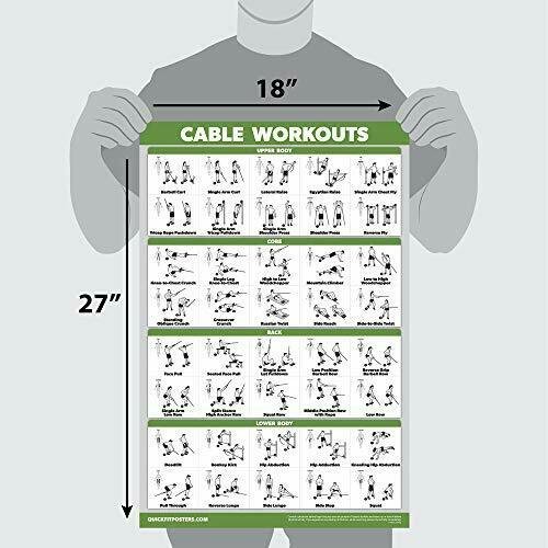 QuickFit Cable Machine Workout Poster - Cable Machine Exercise Chart