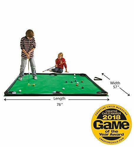 HearthSong Golf Pool Indoor Family Game Kids Toy Carbon Fiber 78"Lx57"W ...