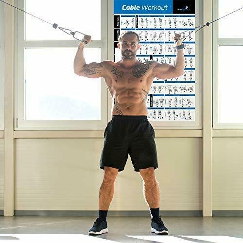 Laminated Cable Exercise Poster - Hang in Home or Gym :: Illustrated Workout Cha