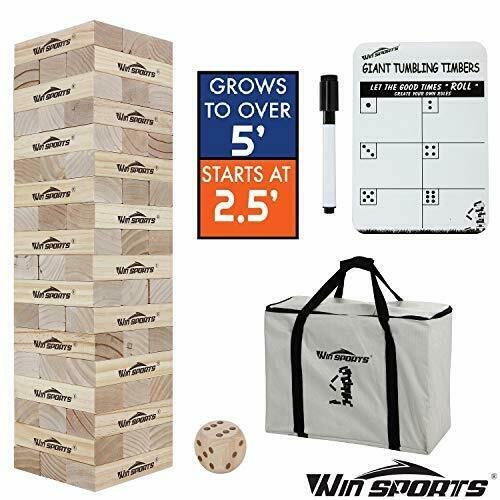 Large Tumbling Timbers Blocks 54 Pcs-Giant Wooden Toppling Tower&Jenge ...