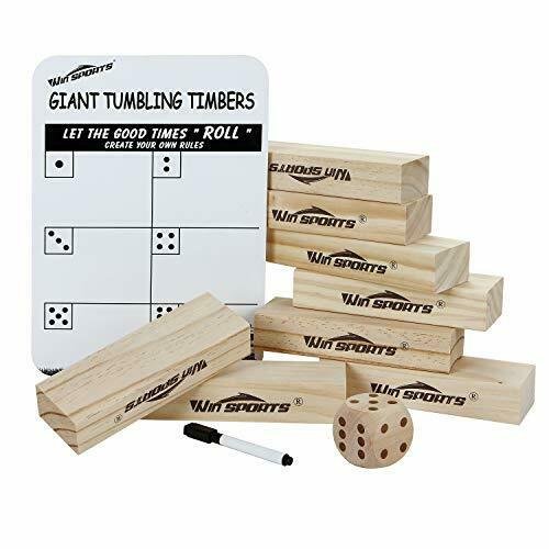 Large Tumbling Timbers Blocks 54 Pcs-Giant Wooden Toppling Tower&Jenge ...
