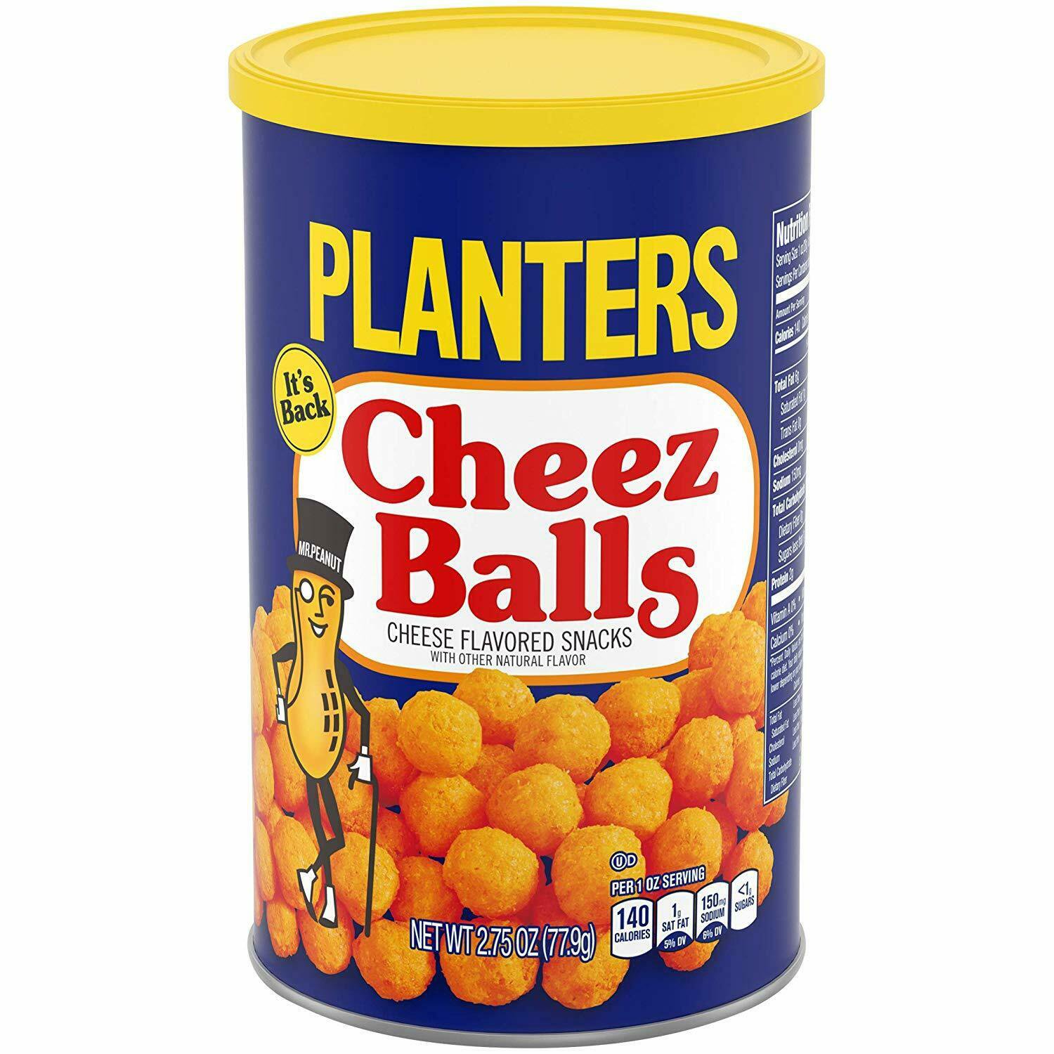 Planters Snack Puffs Cheese Balls (2.75Oz Canisters, Pack Of 12)