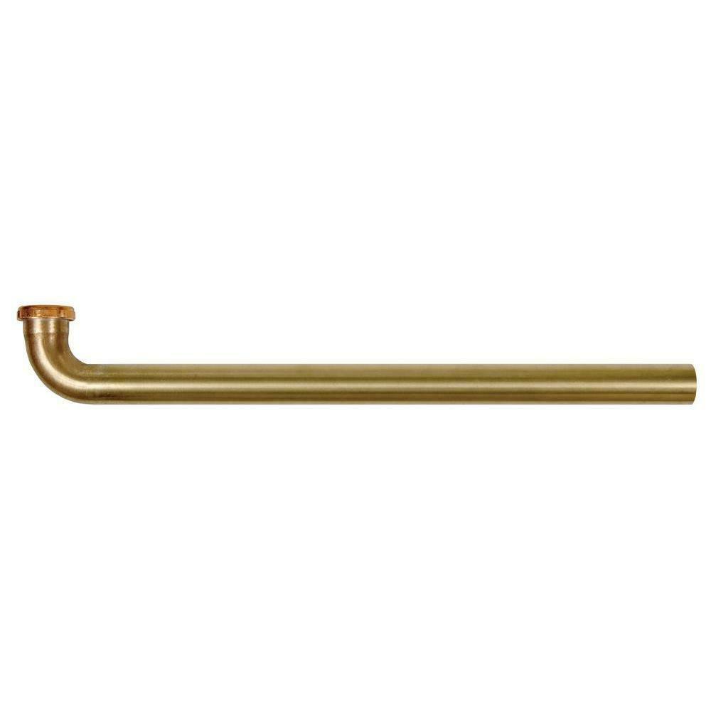 Everbilt 1-1/2 In. X 23 In. Unfinished Brass 17-Gauge Waste Arm With ...