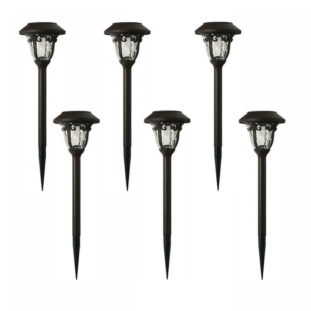 Solar Bronze Outdoor Integrated LED 3000K 10-Lumens Metal And Glass ...