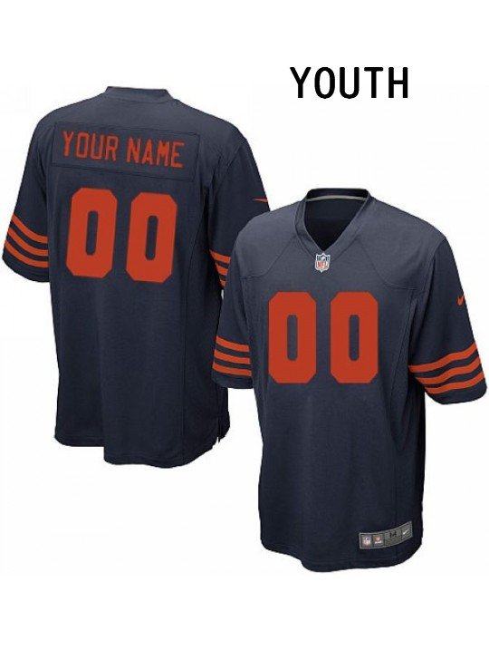 YOUTH CHICAGO BEARS CUSTOMIZED BLUE THROWBACK JERSEY