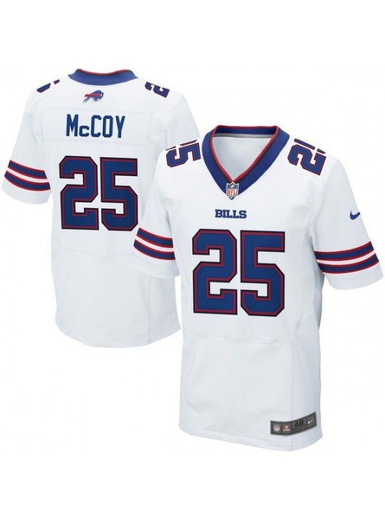 Men's BUFFALO BILLS #25 LESEAN MCCOY WHITE JERSEY