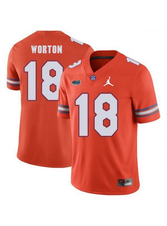 MEN'S FLORIDA GATORS #18 C.J. WORTON ORANGE JERSEY