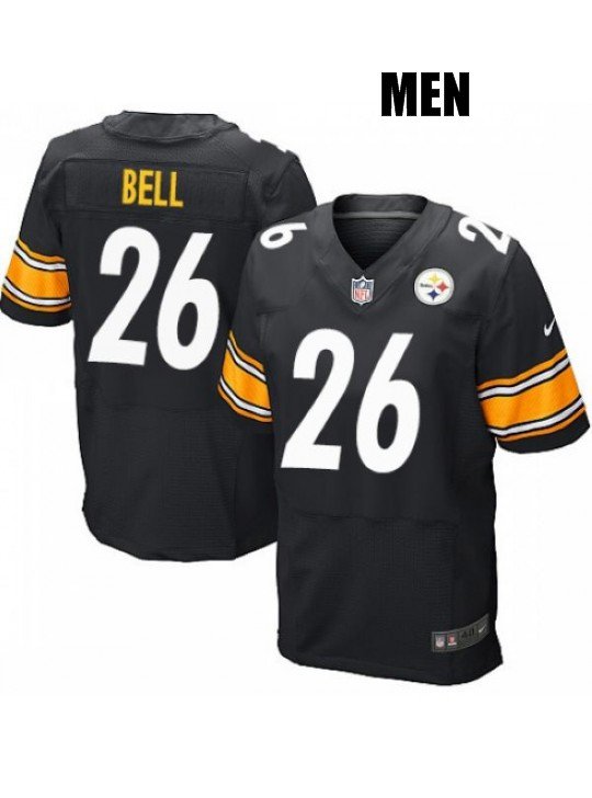 MEN'S PITTSBURGH STEELERS #26 LE'VEON BELL BLACK JERSEY