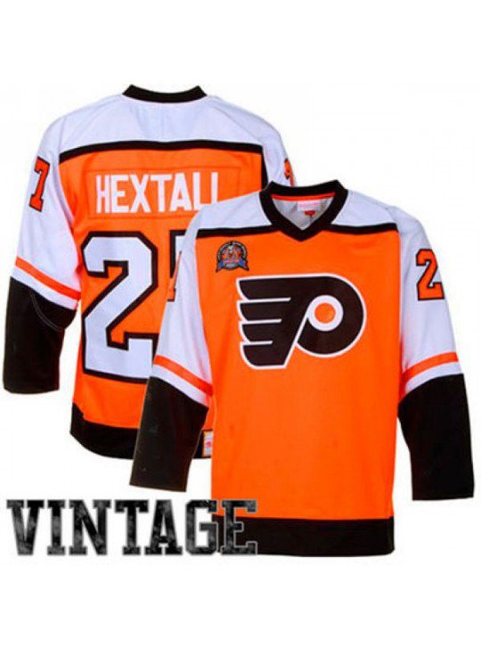 MEN'S PHILADELPHIA FLYERS #27 RON HEXTALL ORANGE THROWBACK JERSEY