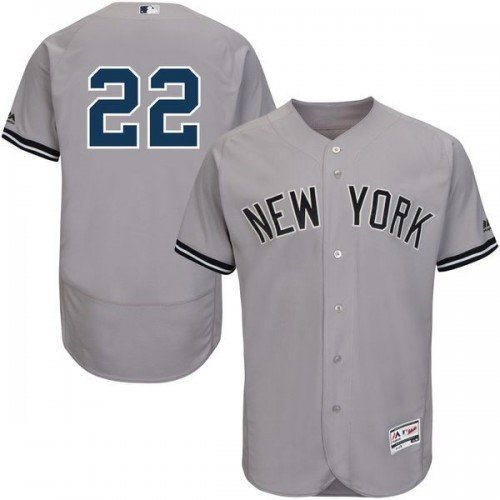 NEW YORK YANKEES #22 JACOBY ELLSBURY GRAY FLEXBASE JERSEY