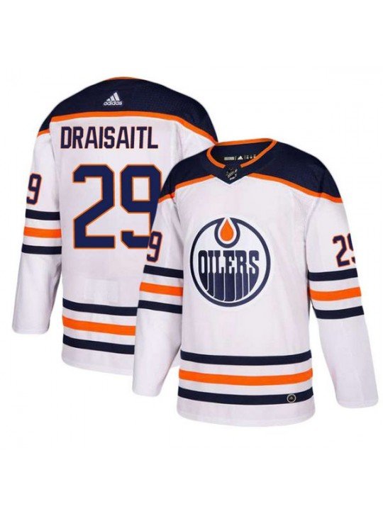 MEN'S EDMONTON OILERS #29 LEON DRAISAITL WHITE JERSEY