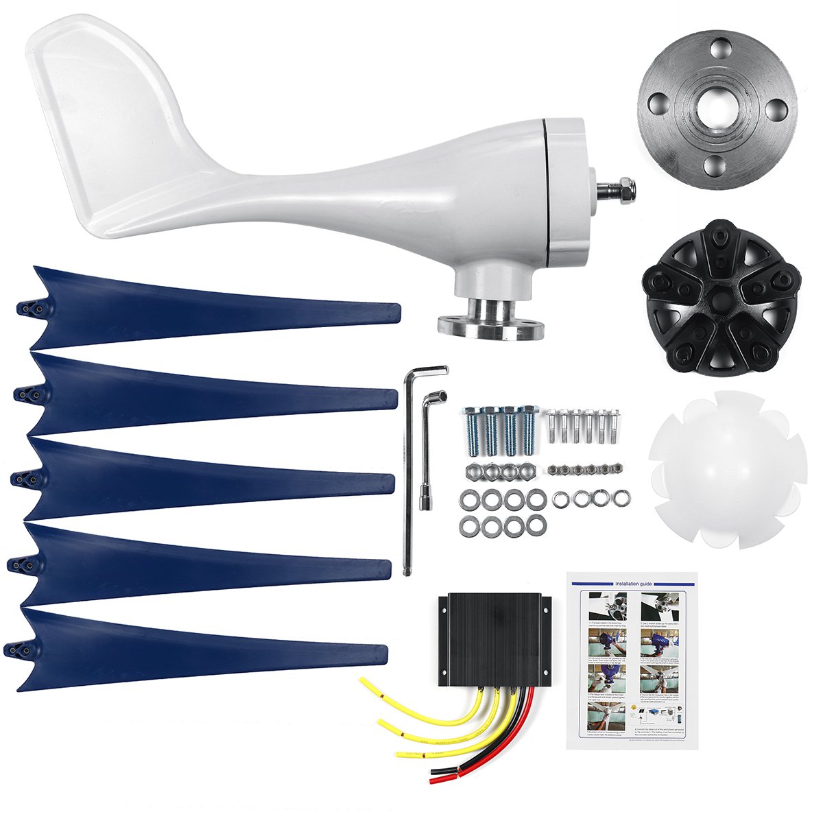 800W 48V 3/5 Blades Wind Turbines Generator with Charge Controller