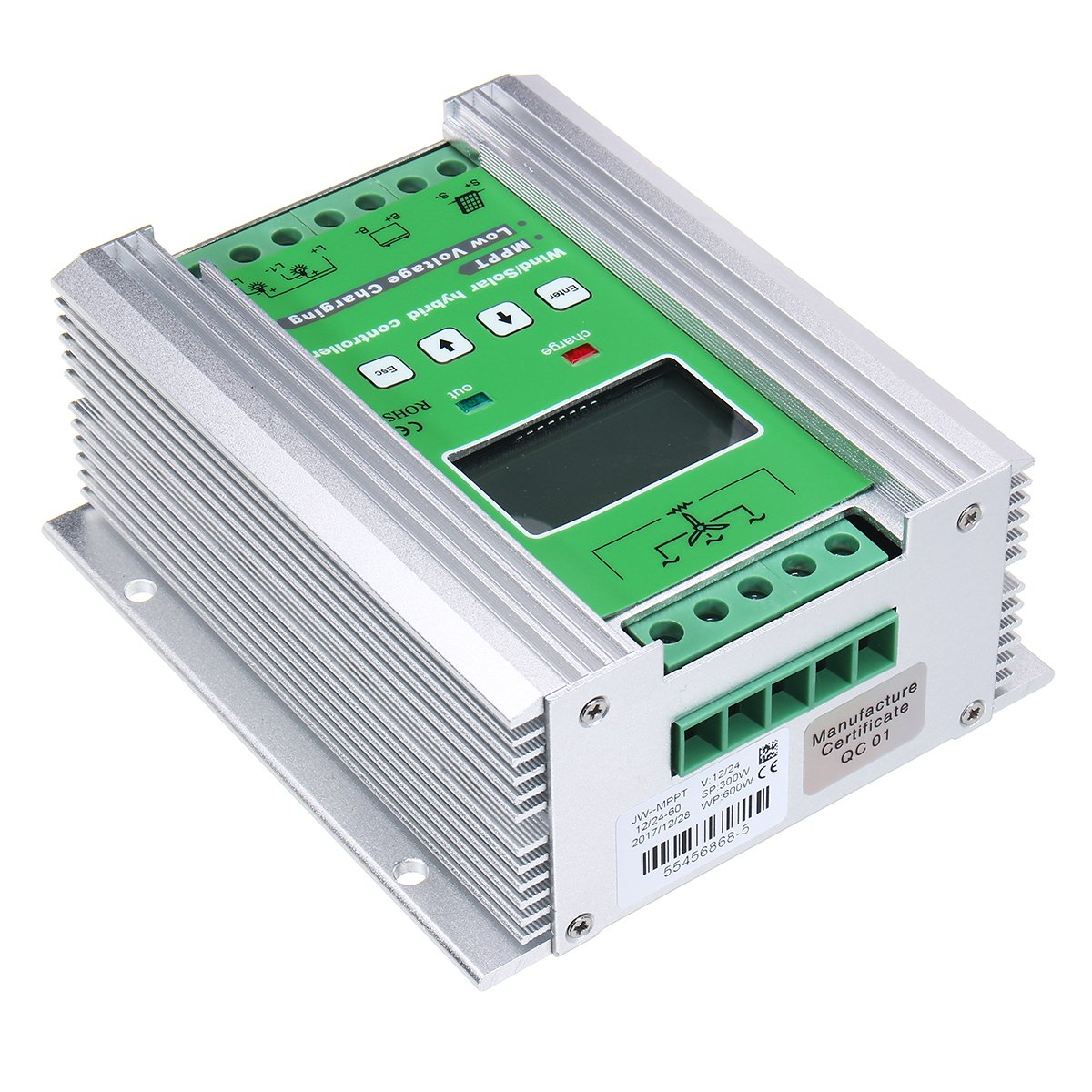 LCD12V/24V 600W MPPT Wind Generator Controller Hybrid Charge Controller ...