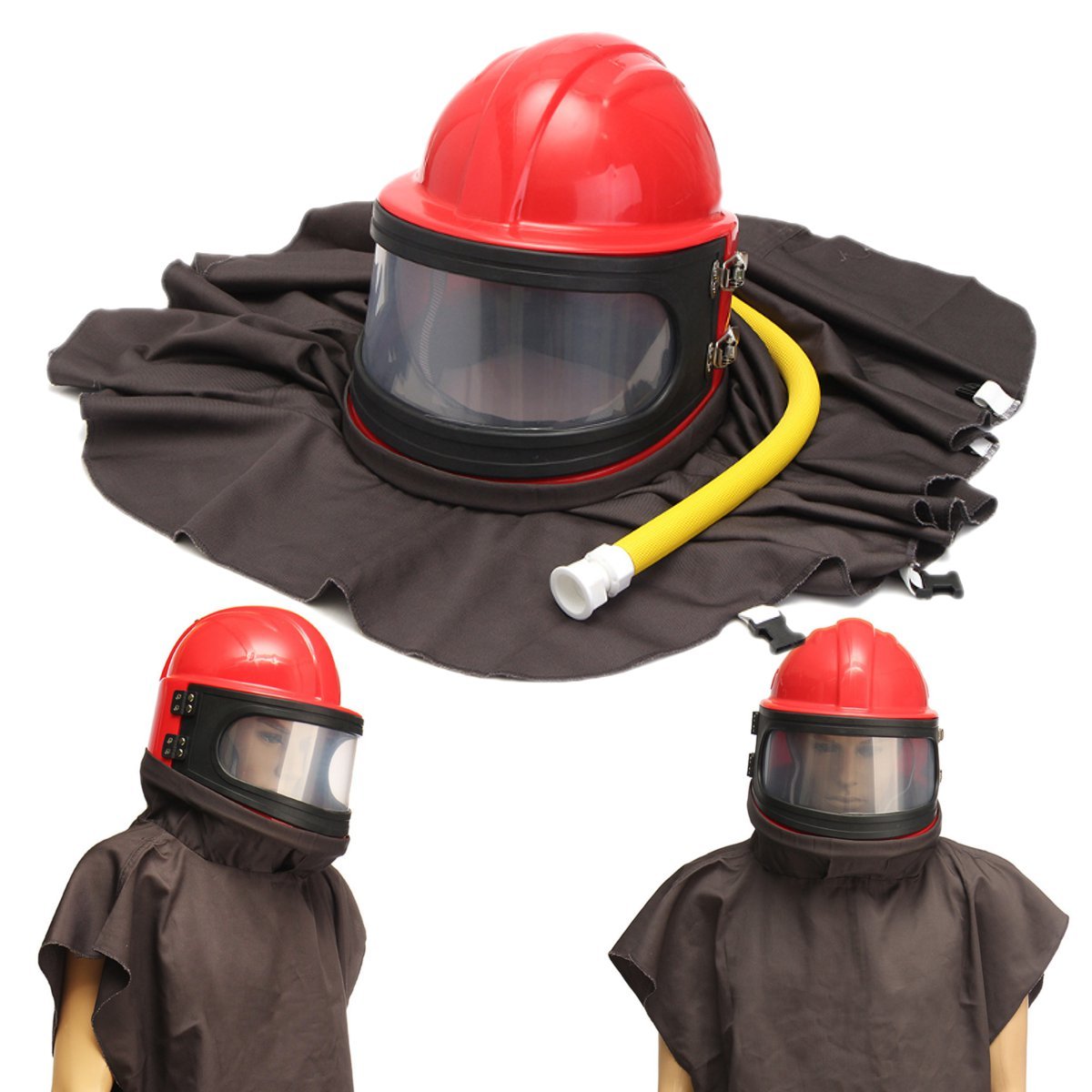 Abrasive Shot Blast Cleaning Helmet Sand Blasting Protective Cloth ...