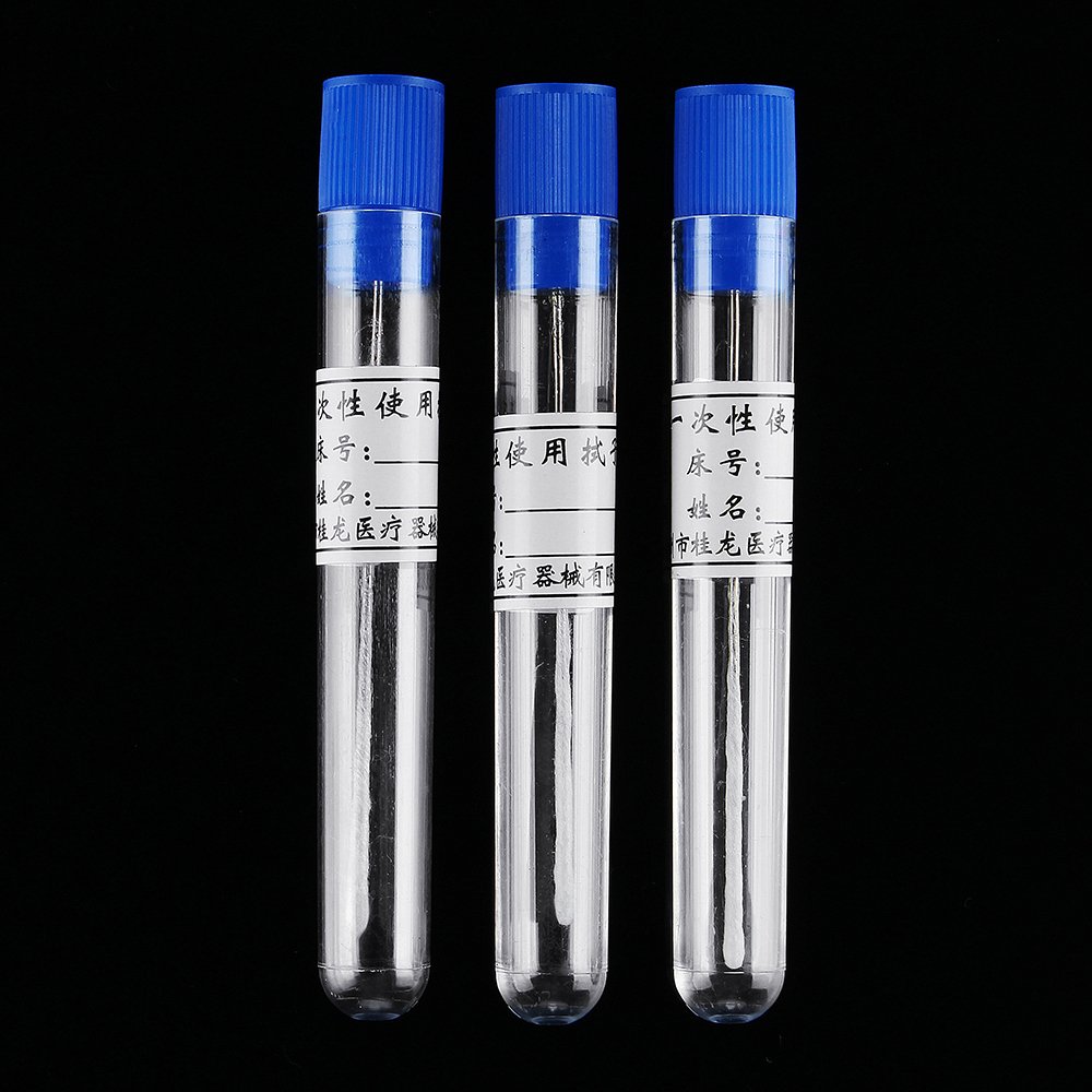 100Pcs Disposable Plastic Sterile Test Tube Amies Gel Swab For Male ...
