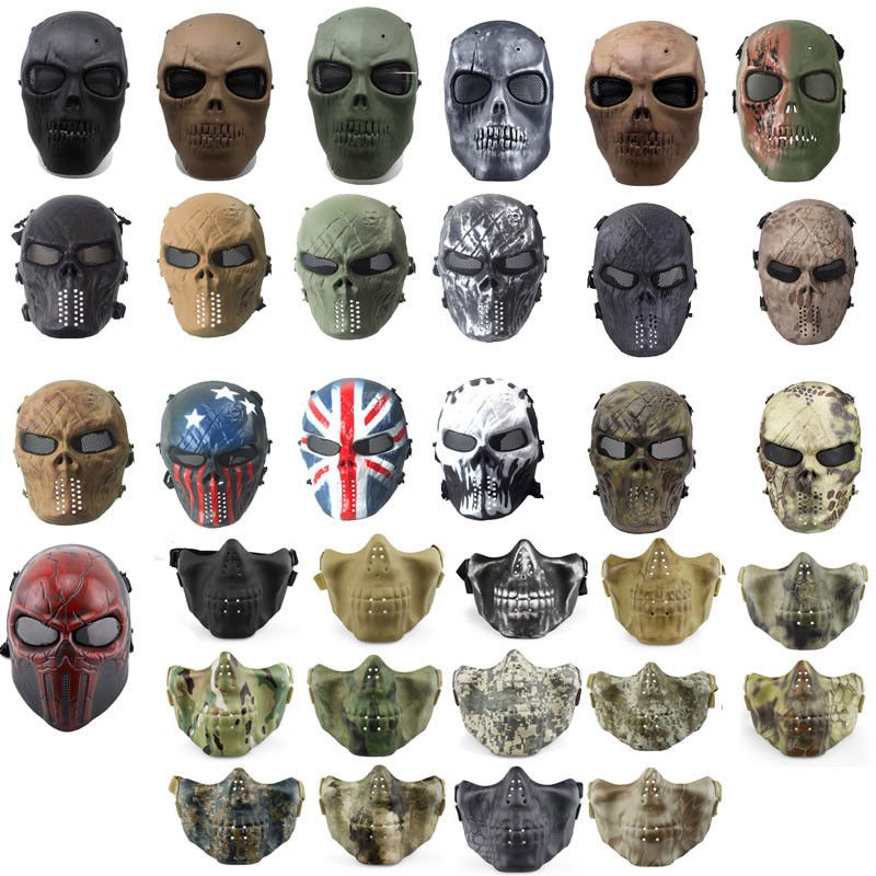 Hunting Airsoft Shooting Gear Face Protection Tactical Horror Gost ...