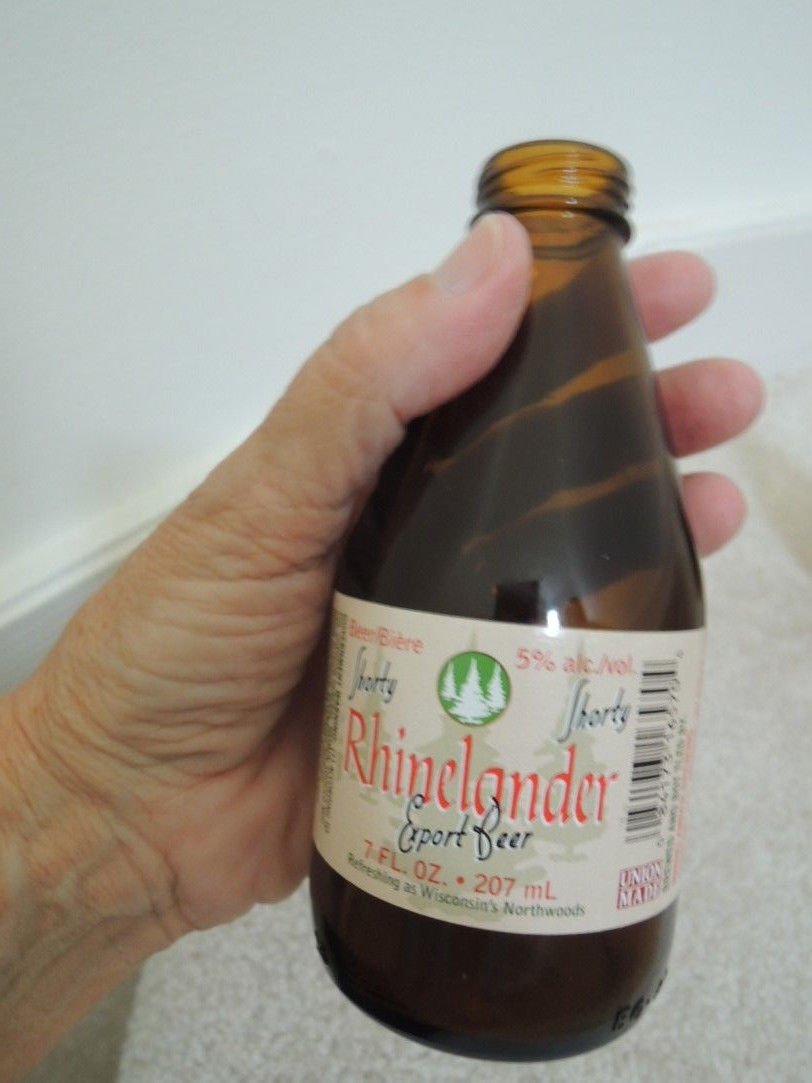 Rhinelander SHORTY Beer Bottles 2 Souvenir 7 oz Brown Glass Bottles ...