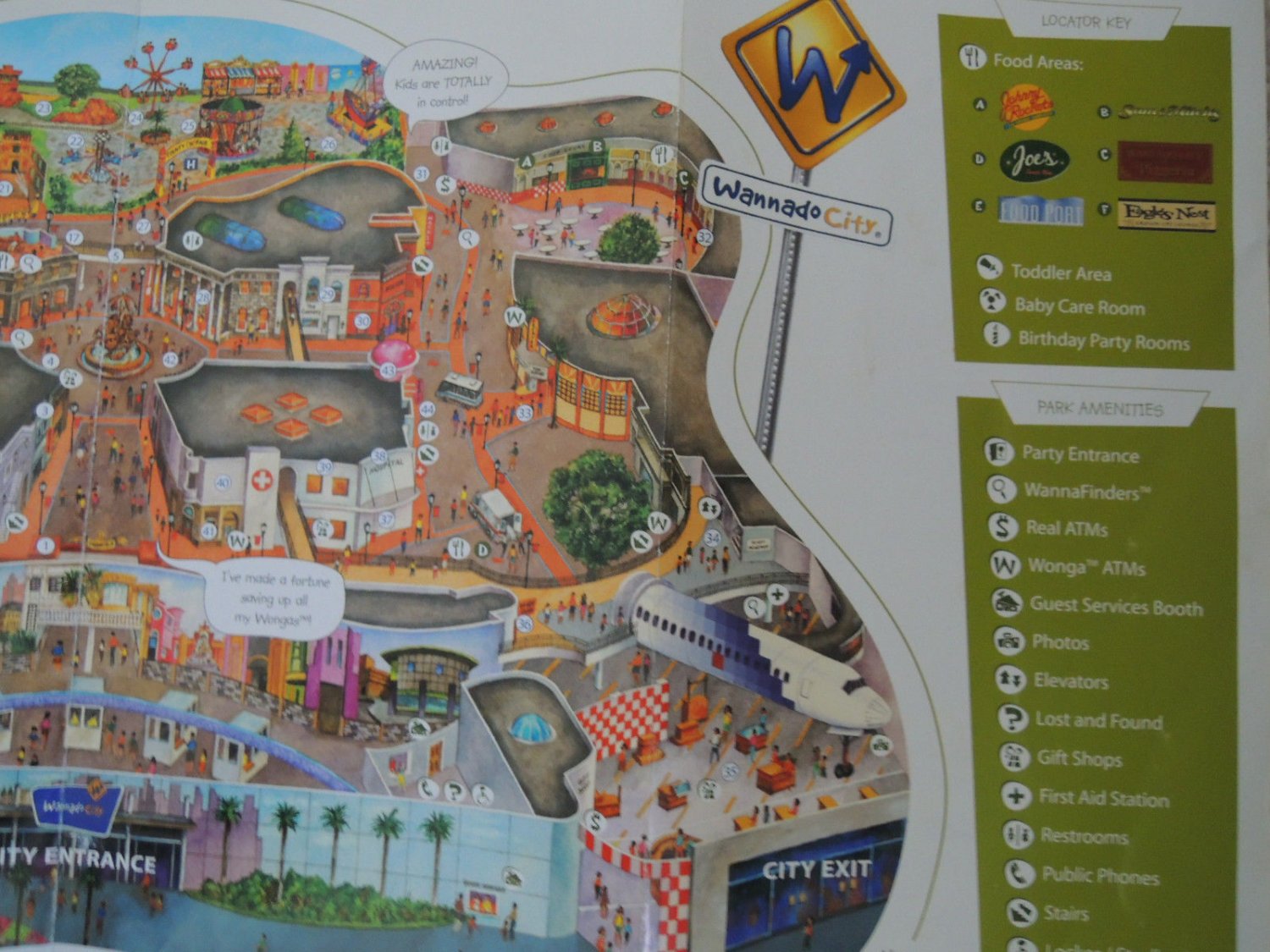 Wannado City Brochure Map and Guide Sunrise FLORIDA Theme Park Vintage ...