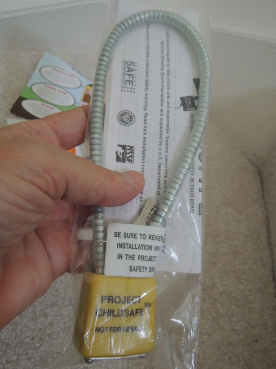 GUN LOCK FOR CHILD SAFETY CABLE STYLE + Flyer + Sticker by PROJECT ...