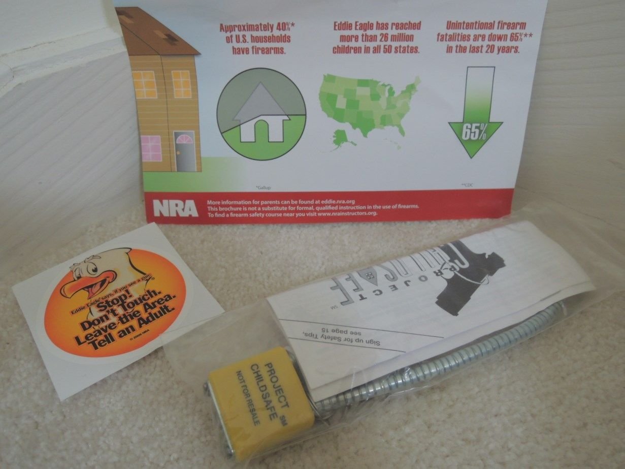 GUN LOCK FOR CHILD SAFETY CABLE STYLE + Flyer + Sticker by PROJECT ...