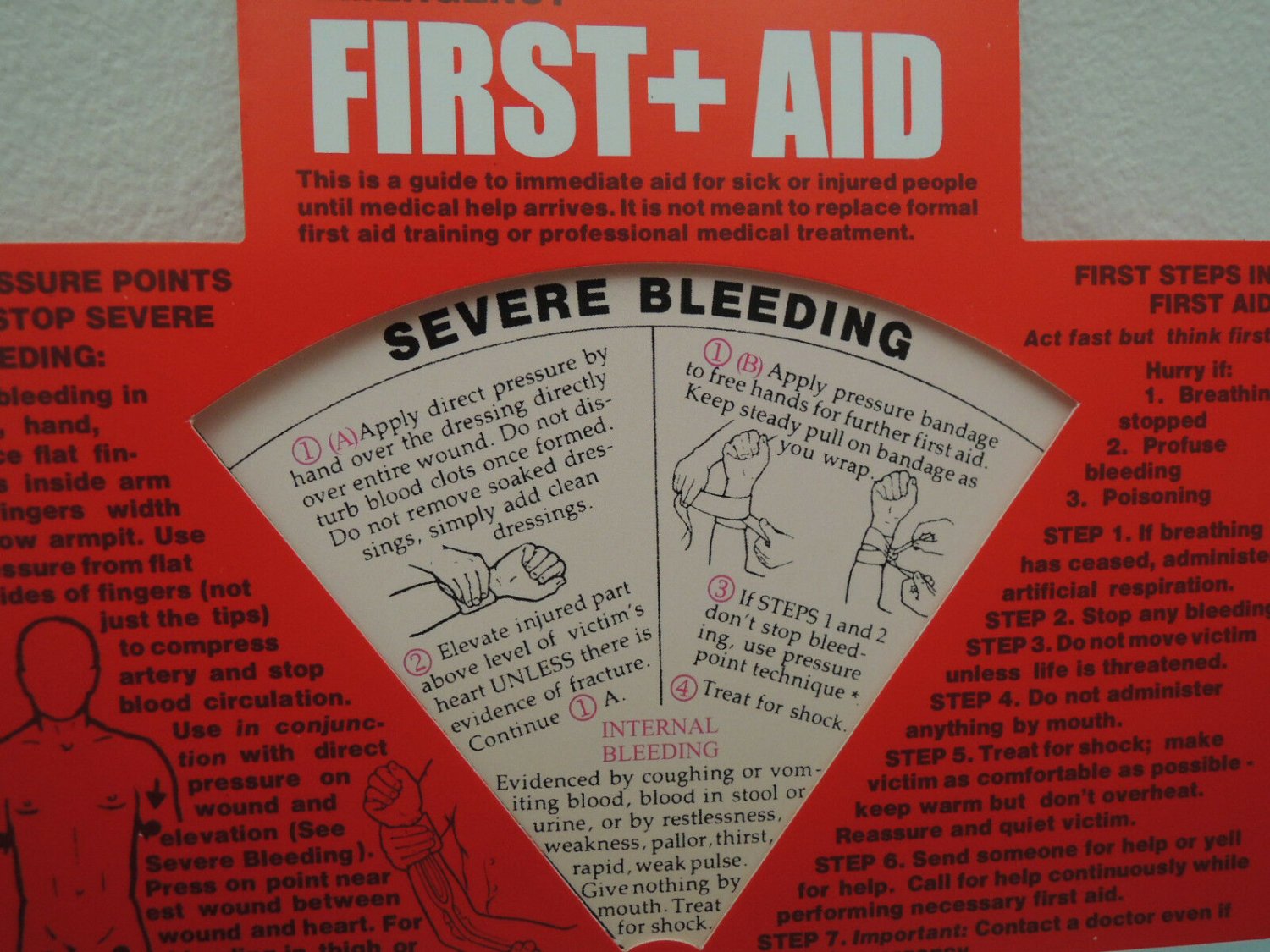 First Aid Chart - What To Do in an Emergency - Dial for Help 2 Sided ...