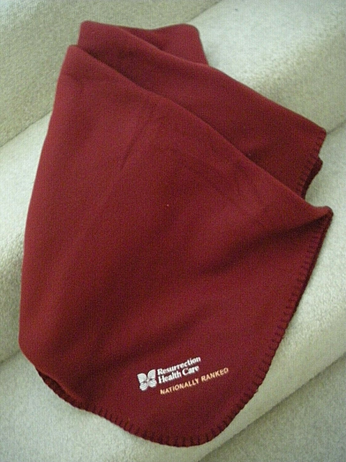 Fleece Throw Blanket 50 X 60 Deep Red 100% Polyester Promo Item - NEW