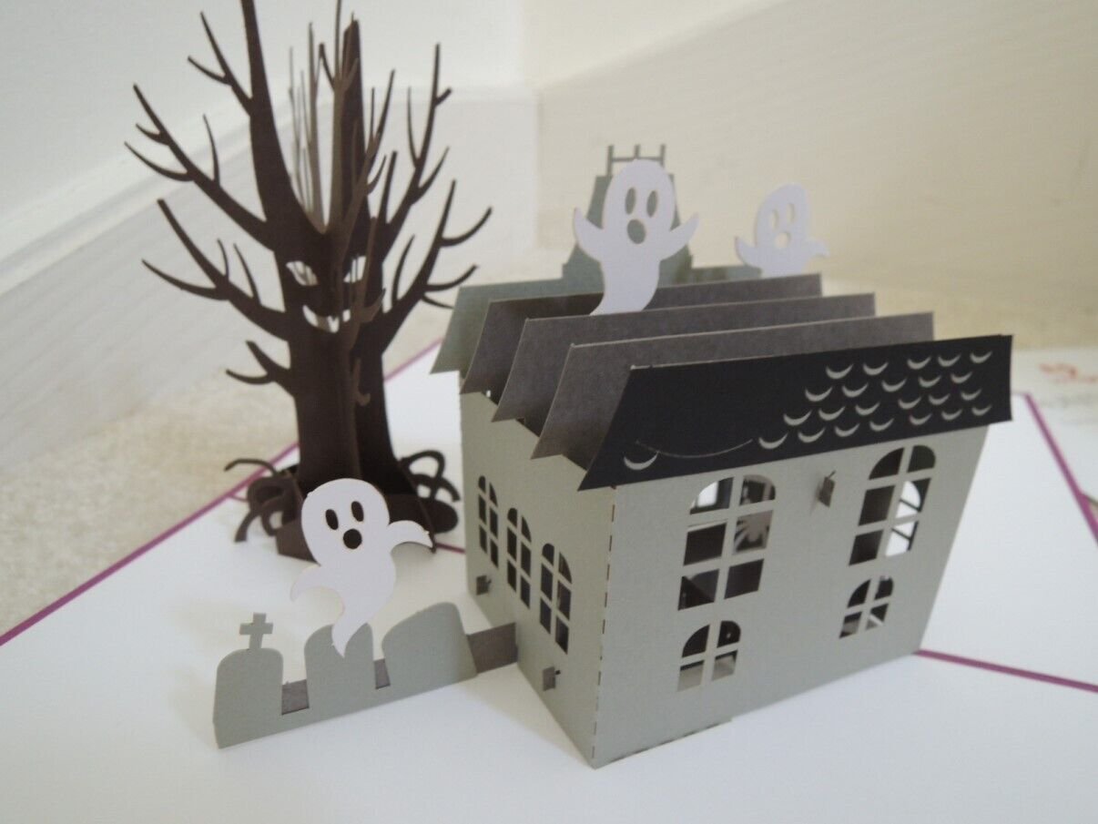 Lovepop Haunted House Pop Up Card 3D Scary Halloween Foldout Card ...