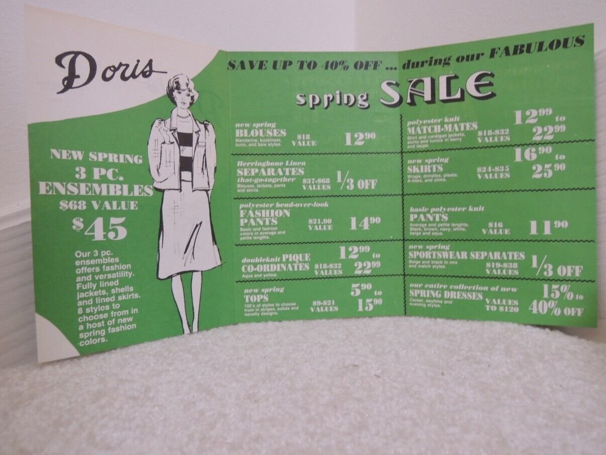 Ladies Fashion Pamphlet 1970s Brochure DORIS Clothing Fashions Direct ...