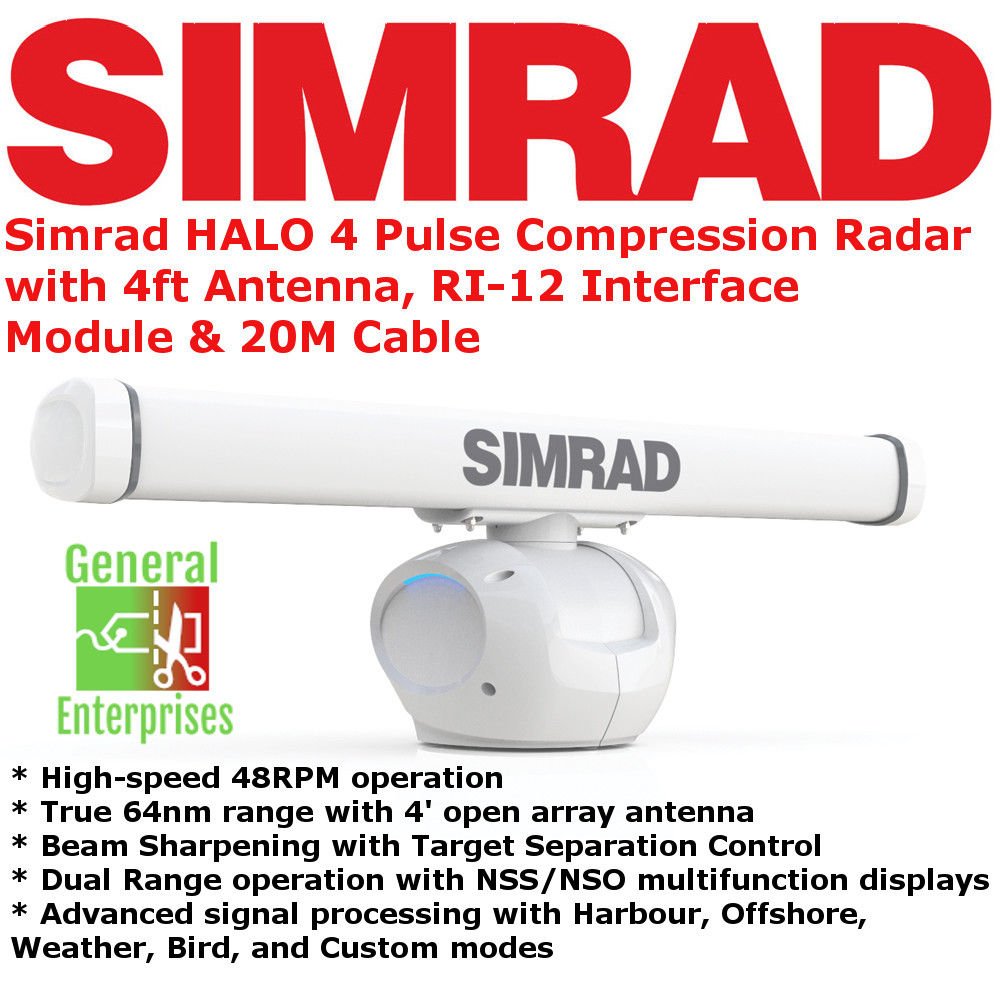 SIMRAD Halo 4 | Weather Radar | Boat GPS | MARPA | Storm Radar | Navigation