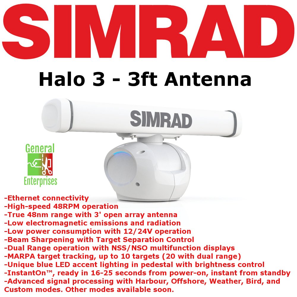 Simrad Halo 3 | Weather Radar | ARPA | Radar | MARPA