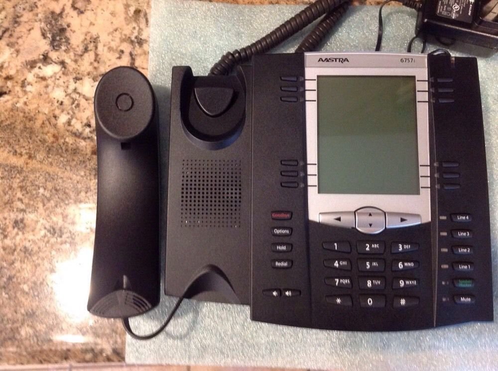 Aastra 6757i 9-Line VoIP Phone With Power Adapter -tested