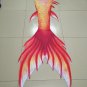 New Red Swimmable Mermaid Tail with Monofin for Adult Unique Gift for Her
