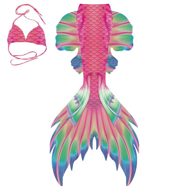 Rainbow Mermaid Tails for Swimming Kids Swimwear