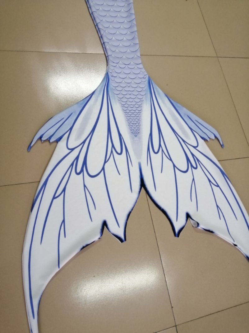 2018 White Swimmable Mermaid Tails with Monofin for Girls Teens Unique ...