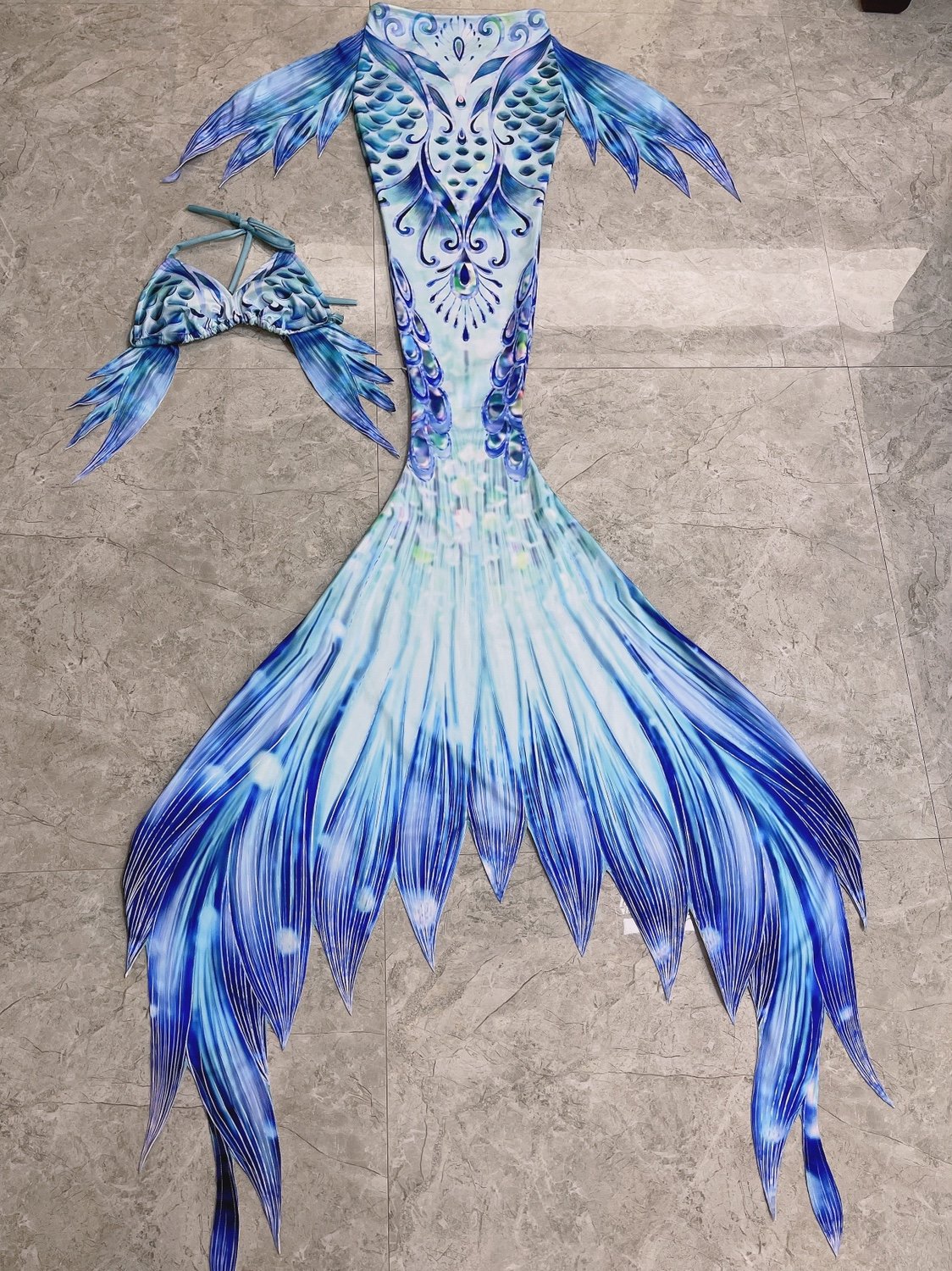 2021 Butterfly Mermaid Swimmable Mermaid Tail for Woman with Monofin