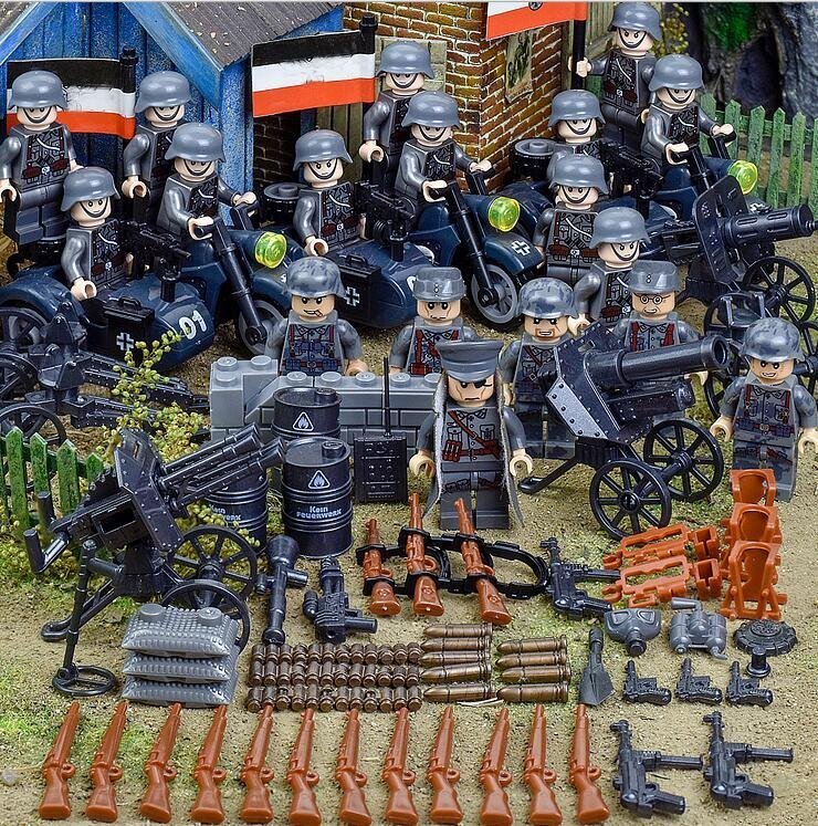 German SS Motorized Infantry Division Army Minifigures WW2 German