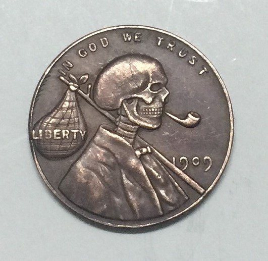 Hobo Nickel 1909 Lincoln Penny COIN COPY Type 1