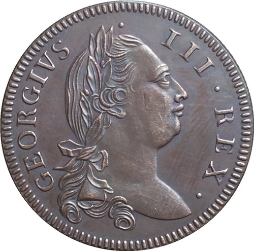 Ireland George III 1/2 Penny 1781 coins copy
