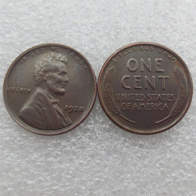 1 Pcs 1920 LINCOLN ONE CENTS COPY coins