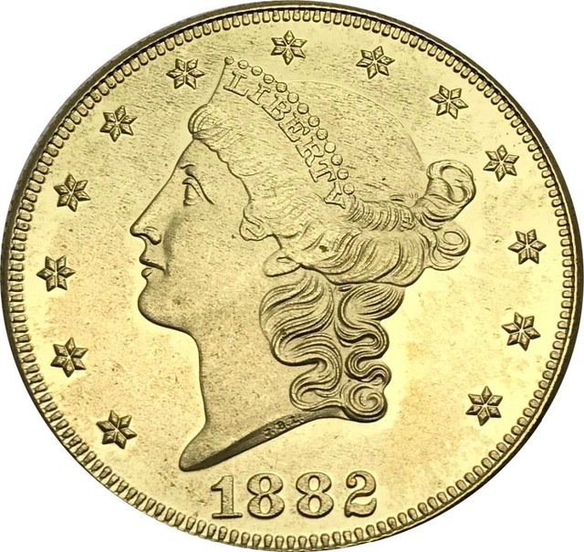 1 Pcs US 1882-S Liberty Twenty Dollars In God We Trust Gold Copy Coins