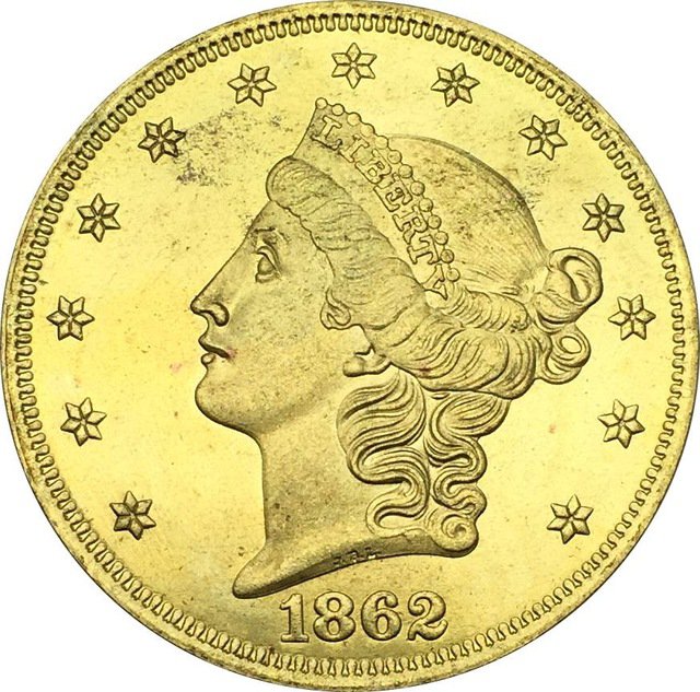 1 Pcs US 1862 Liberty Head Twenty Dollars Gold Copy Coins