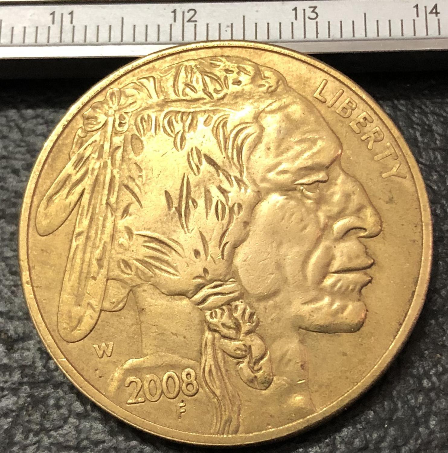 1 Pcs 2008 United States Buffalo $50 Gold Copy Coin For Collection