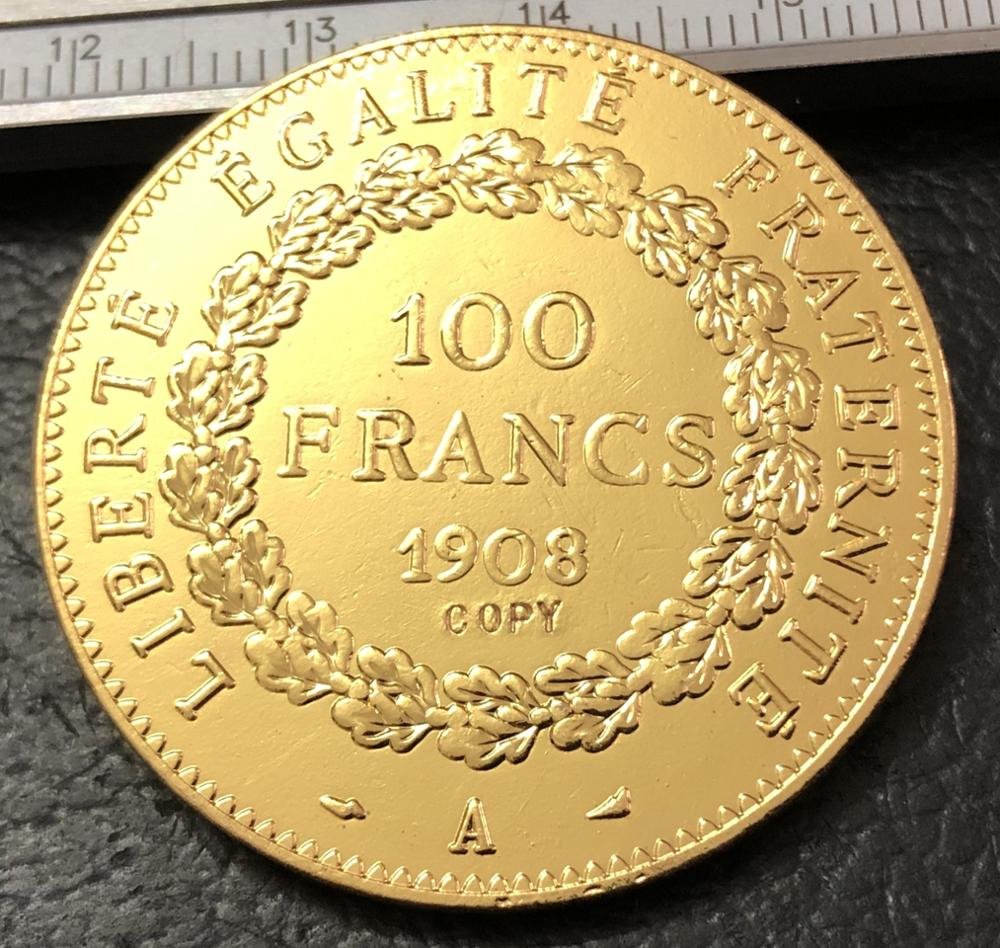 1908 France 100 Francs Copy Gold Coin