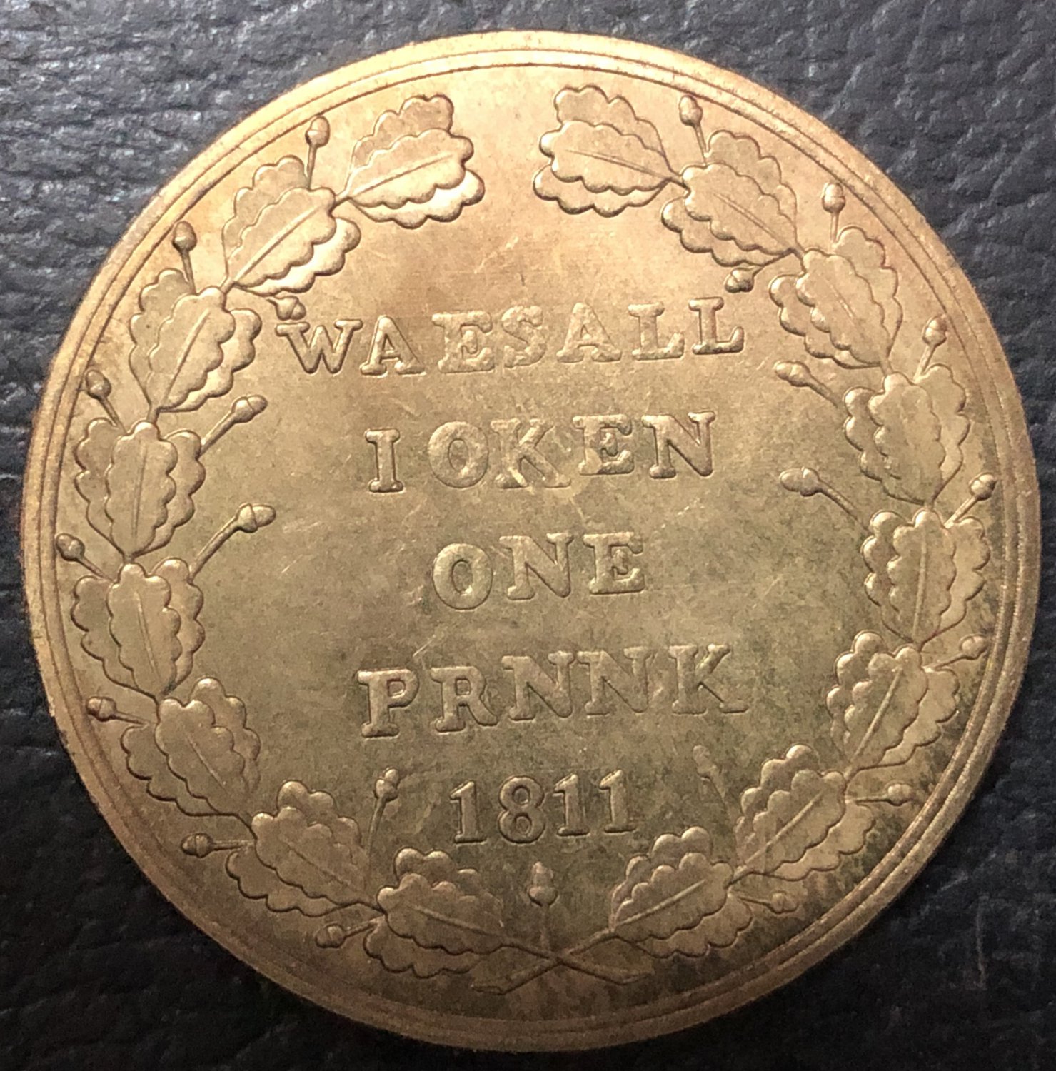 1811 United Kingdom 1 Penny Token Copper Coin #2