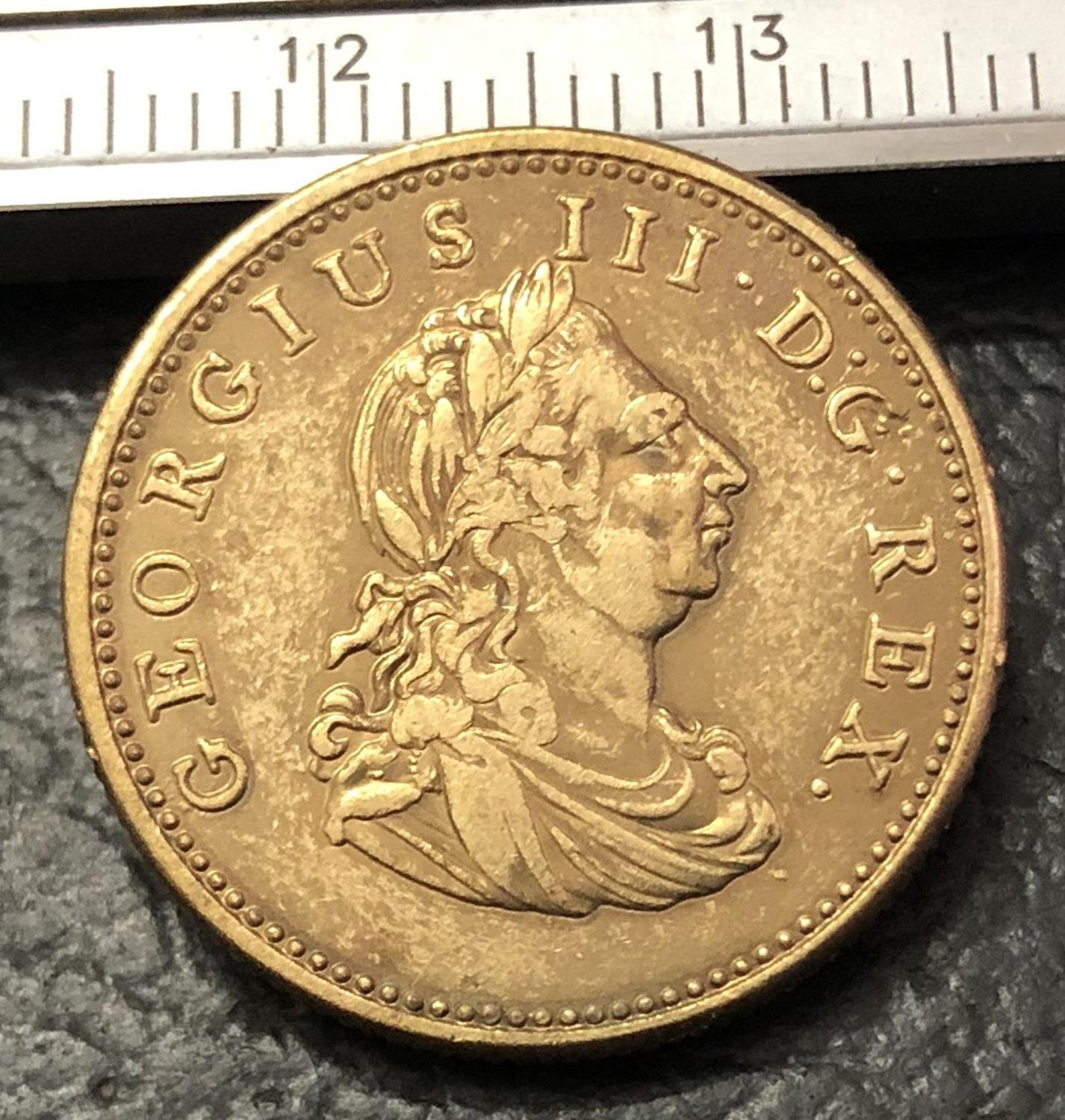 1806 Ireland 1 Farthing-George II (type".D:G.REX." Copper Metal Copy Coin