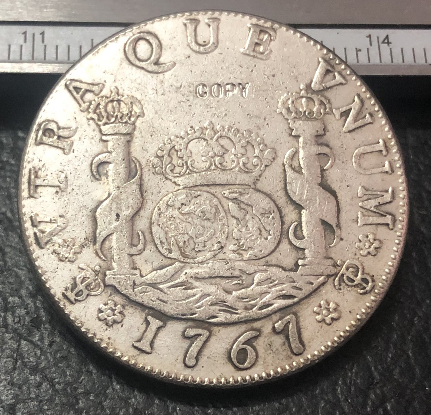 1767 BOLIVA 4 Reales - Carlos III Copy Spain Army Copy Coin