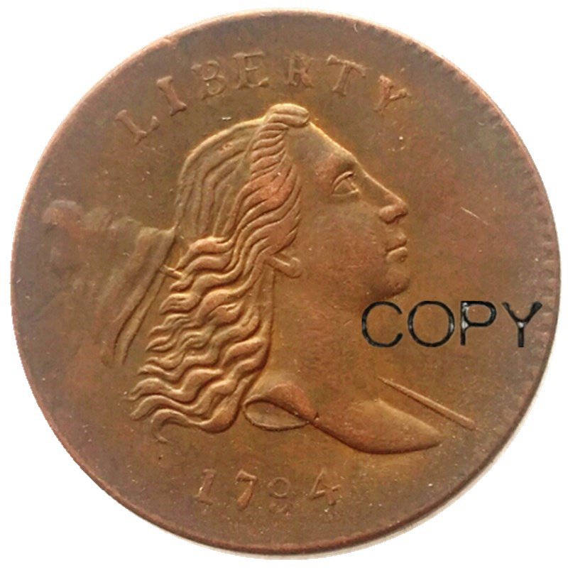 1794 Liberty Capped Head Right Half Cents 100% Copper Copy Coins No Stamp